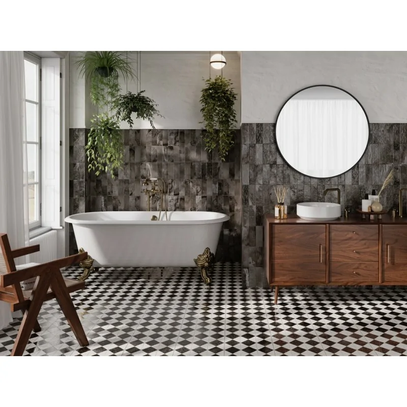 PERONDA FS Arles Black LT Gres Vintage Patchwork Mat+ Połysk 33x33 G1 ...