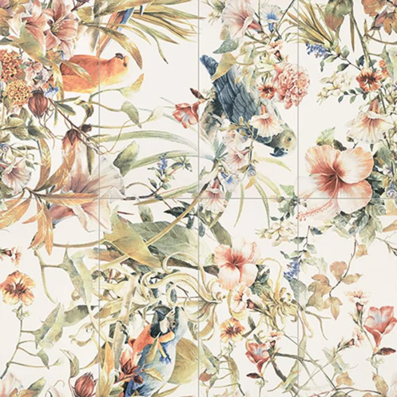 TUBĄDZIN Modern Pearl Parrots Obraz Ścienny 8-elementowy Rekt. Mat. 119 ...